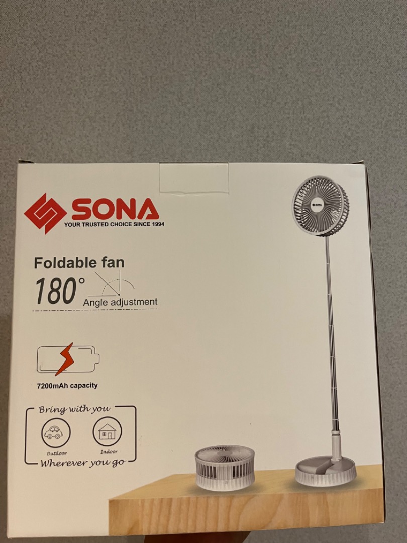 Sona foldable fan, Furniture & Home Living, Lighting & Fans, Fans on ...
