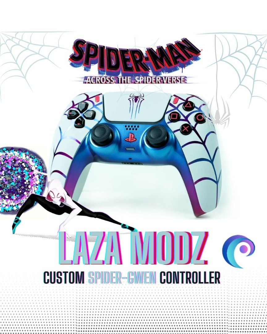 SpiderGwen Premium PS5 Dualsense Controller, Video Gaming, Gaming ...