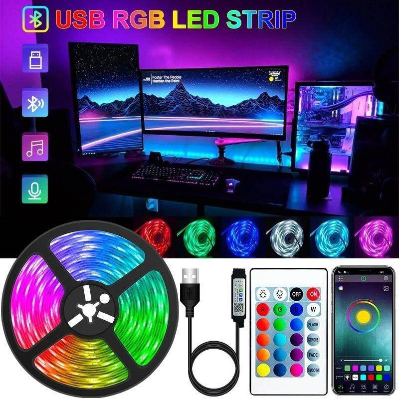 Striscia USB LED RGB Light 10Meter, Sports Equipment, Hiking & Camping ...