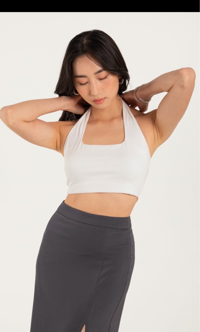 Supergurl Hilton Padded Top in White, Women's Fashion, Tops, Sleeveless ...