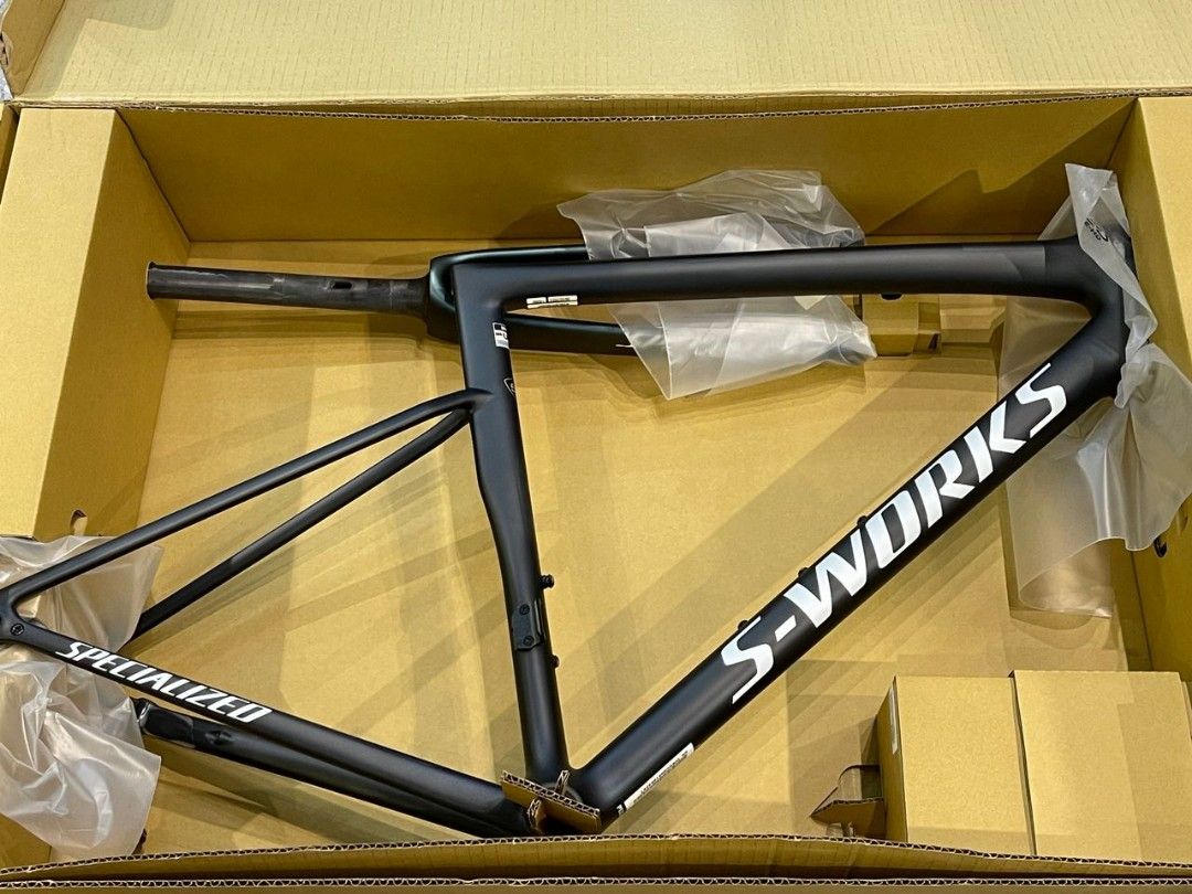 S-Works Tarmac SL8 2023 frameset Satin carbon cyan blue, Sports ...