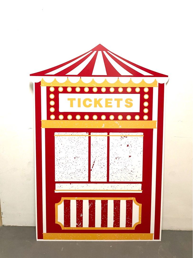Ticket booth for carnival/circus birthday party, Furniture & Home ...