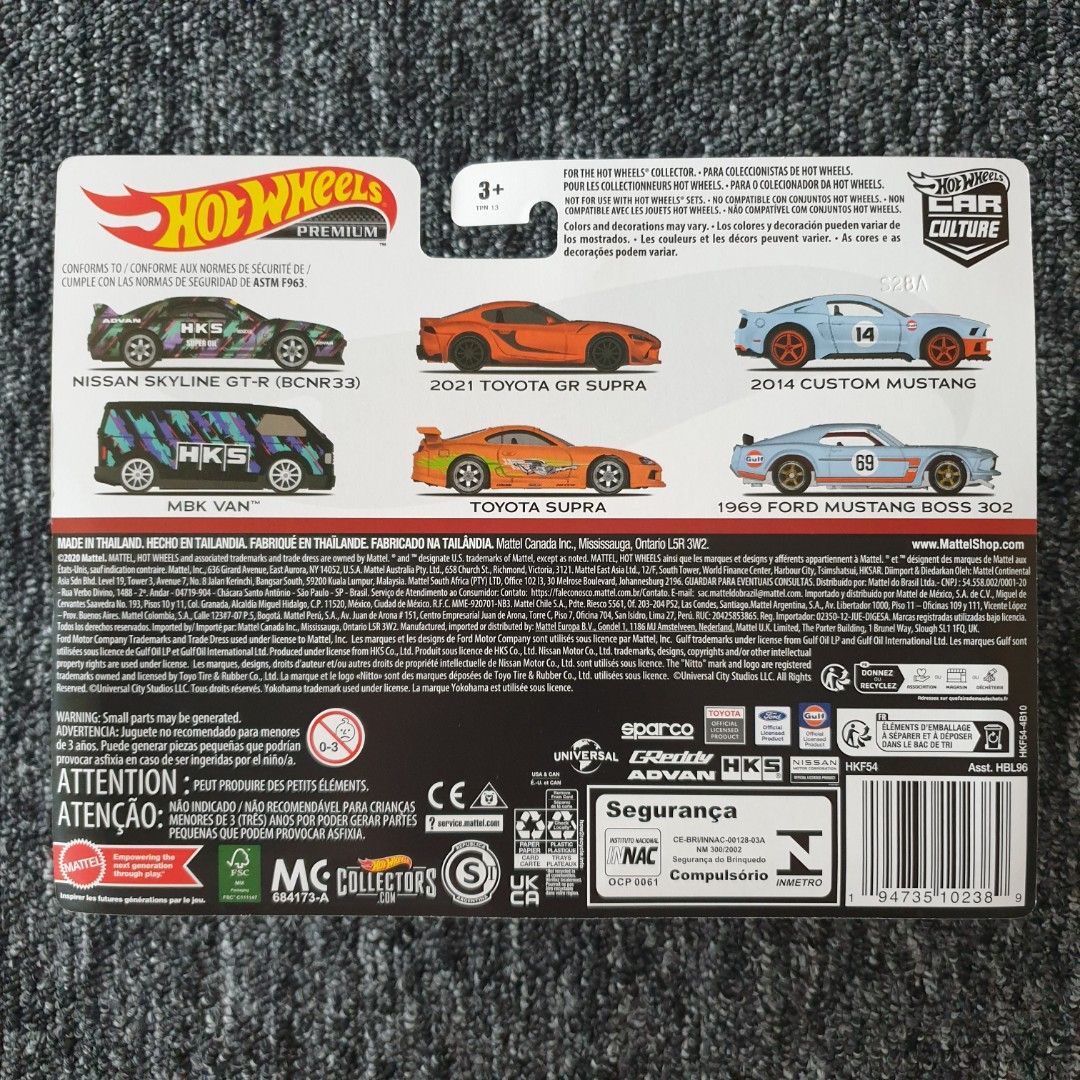 Twinpack 2023 Mix 2 (Car Culture 2 Packs) HKS, Toyota Supra & Ford ...