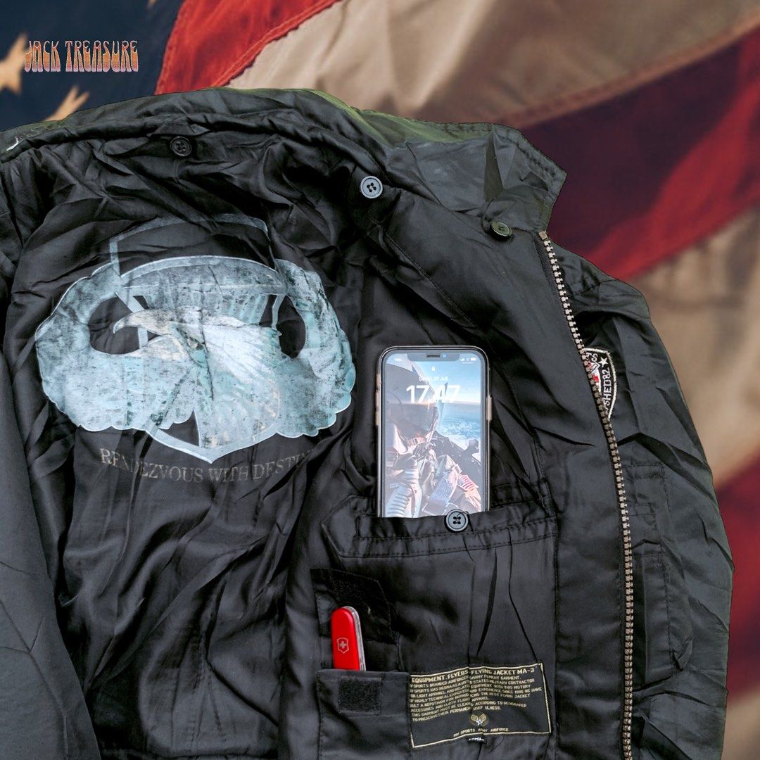 US Flying MA-2 Jacket/not avirex/alpha industries, Fesyen Pria, Pakaian ...