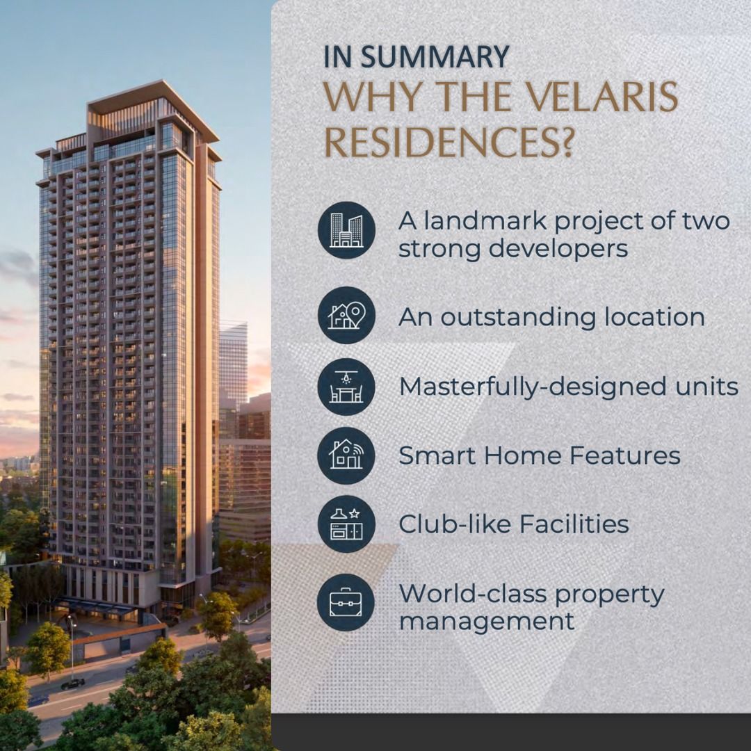 Velaris Residences 1.5 Bedroom Unit at 108 SQM Floor Area with Indoor ...