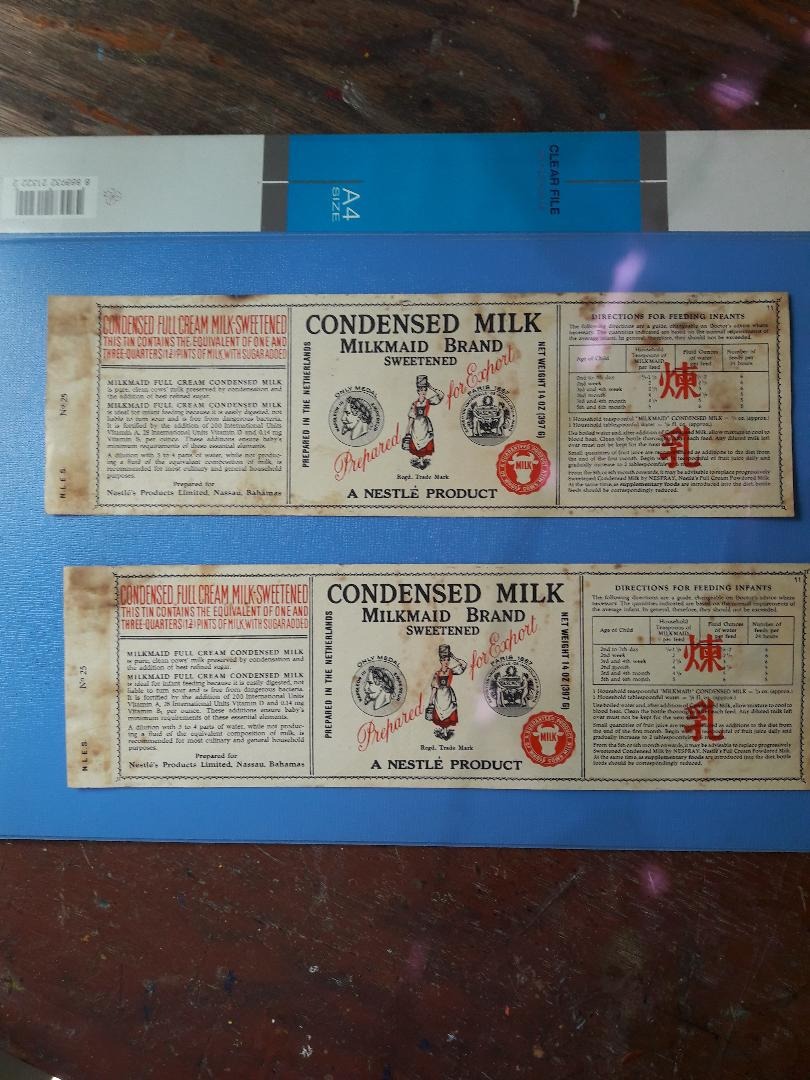 VINTAGE 1950s MILKMAID CONDENSED MILK LABELS, Everything Else on Carousell