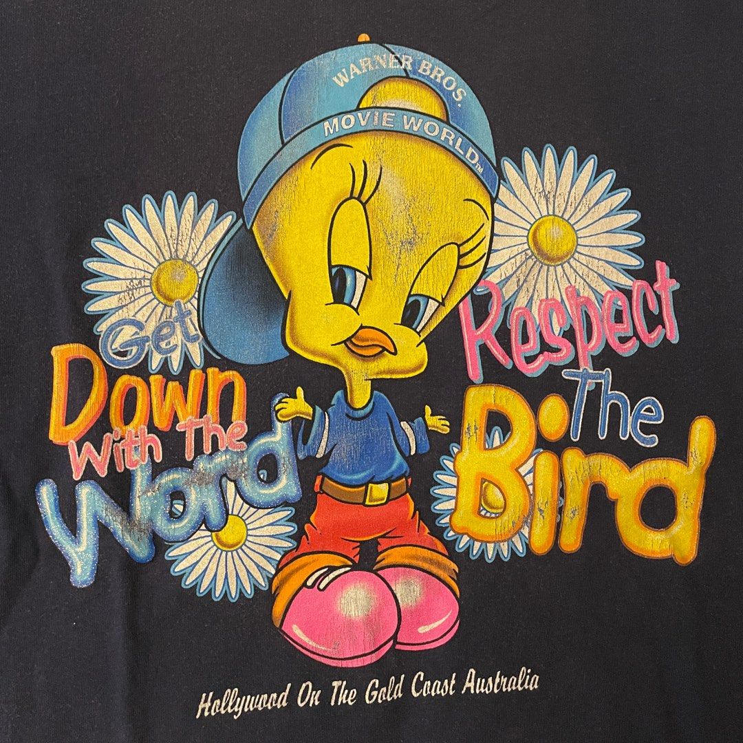 Vintage 1998 Tweety Bird Get Down With the Word Respect the Bird Mega ...