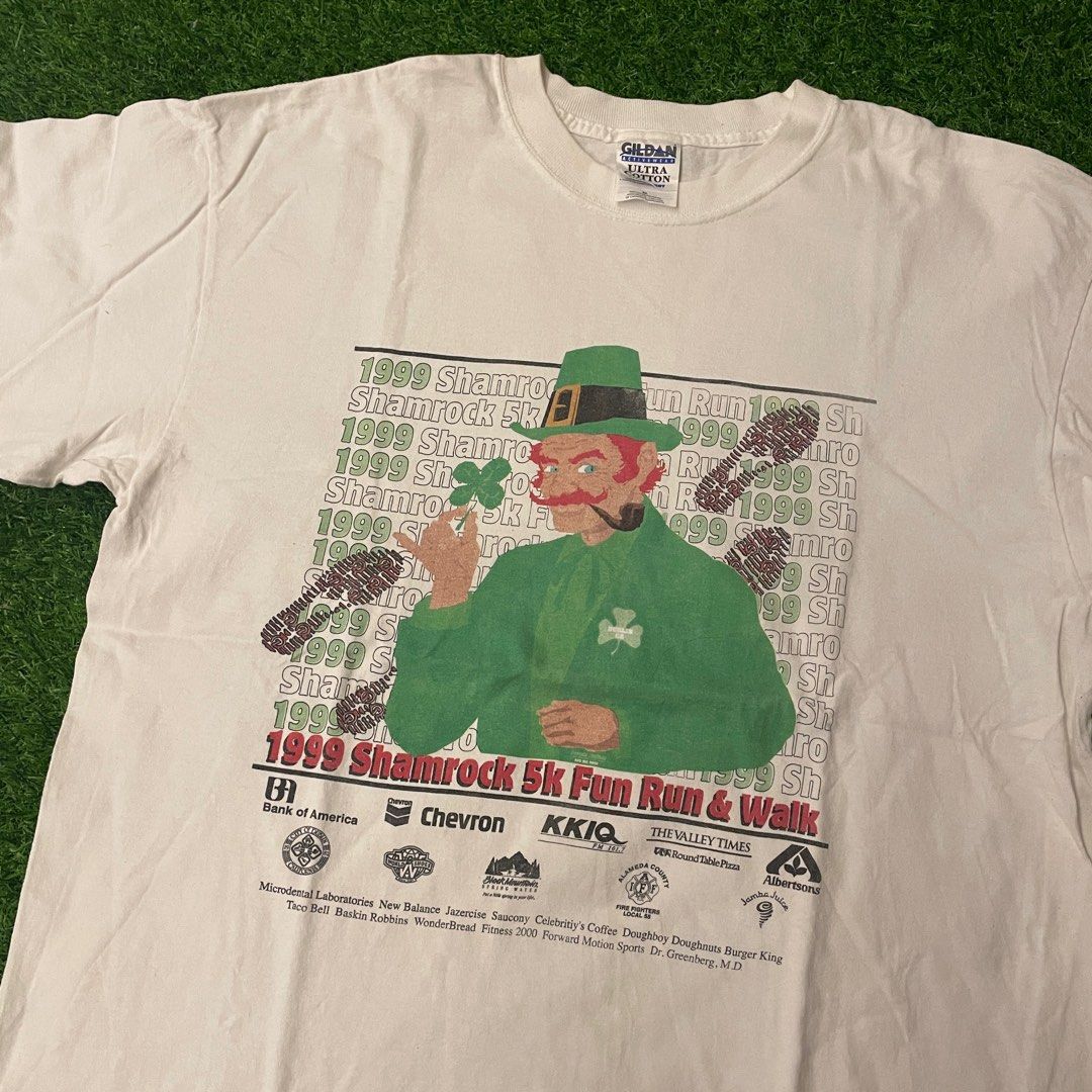 Vintage 1999 Shamrock 5K Fun Run & Walk Promo Tee on Carousell