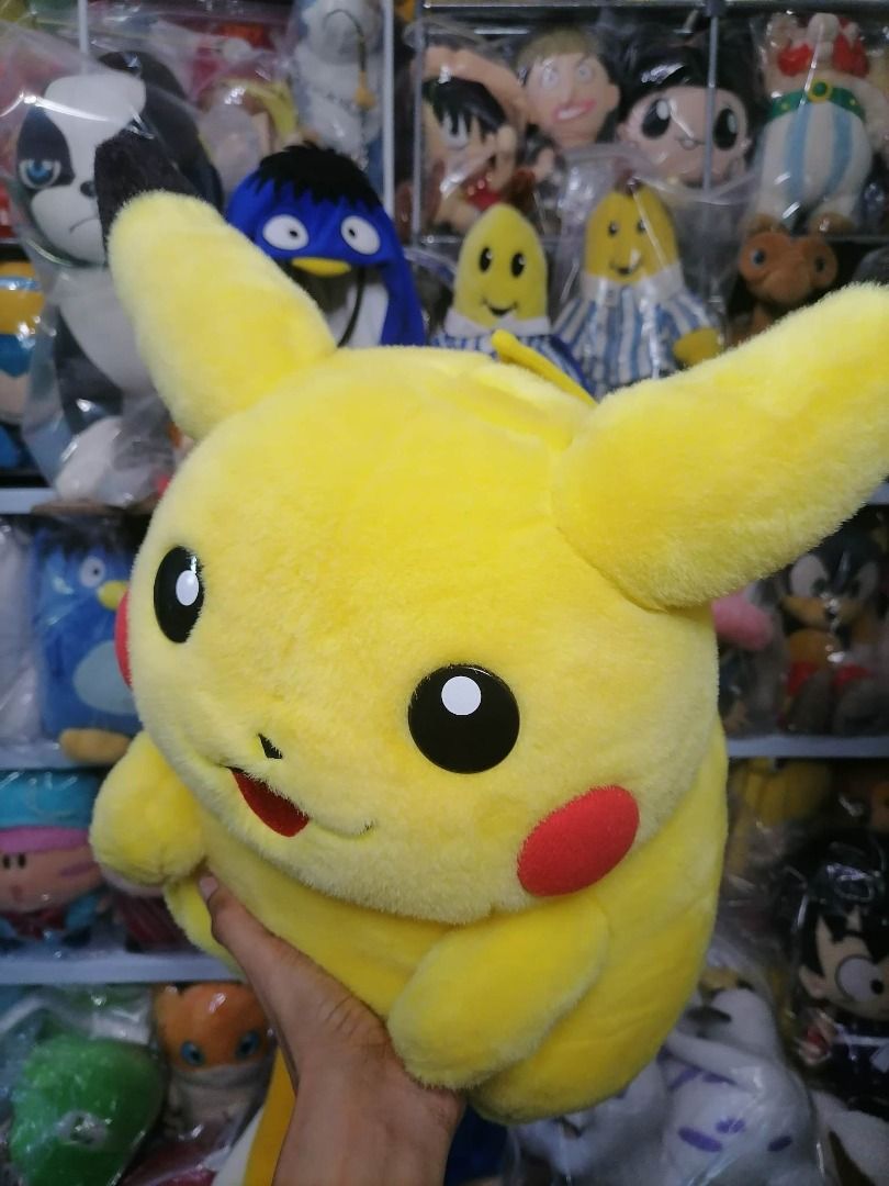 VINTAGE: Classic and Lifesize Fuzzy Fat Pikachu Pokemon Plush Toy ...