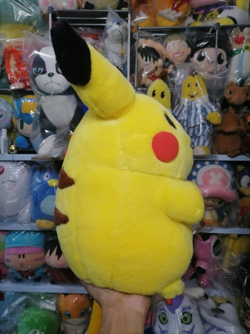 VINTAGE: Classic and Lifesize Fuzzy Fat Pikachu Pokemon Plush Toy ...