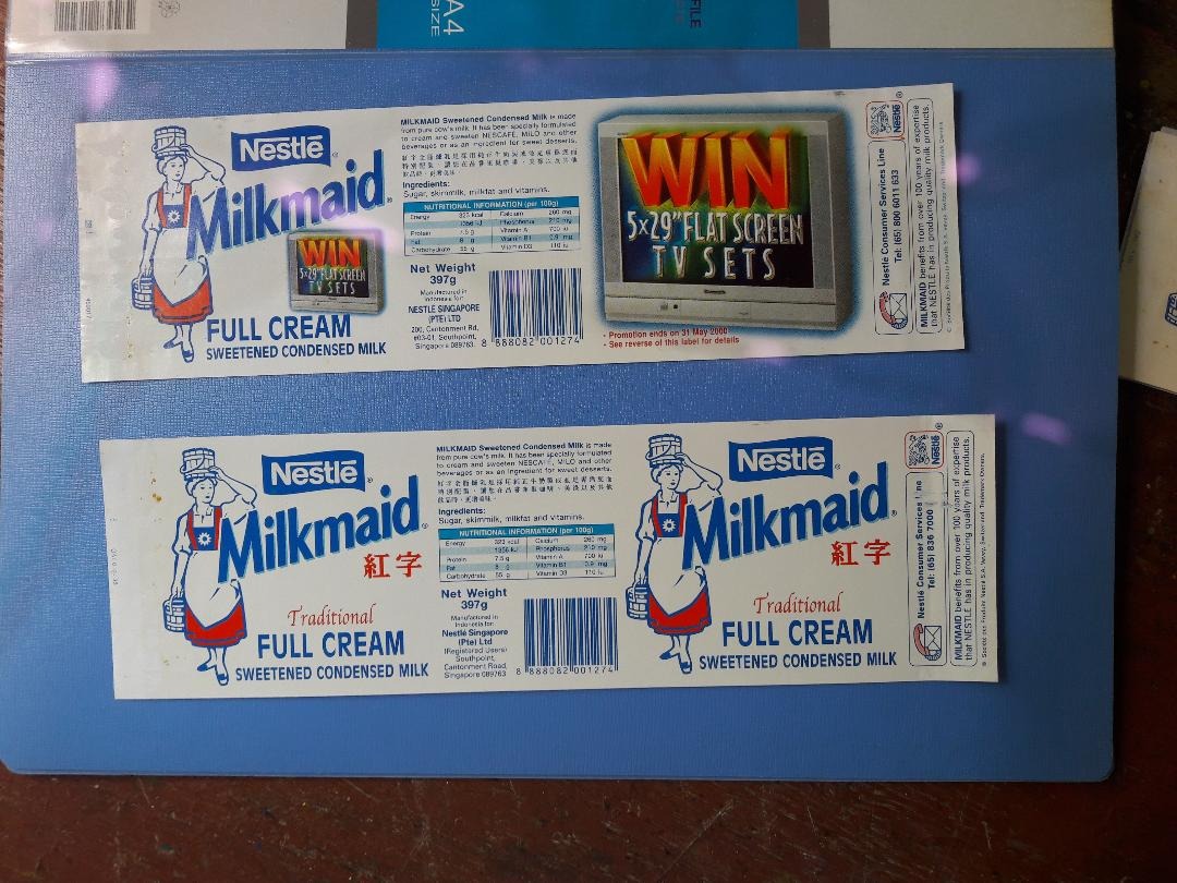 VINTAGE MILK,MAID LABELS WITH ADS, Hobbies & Toys, Stationery & Craft ...