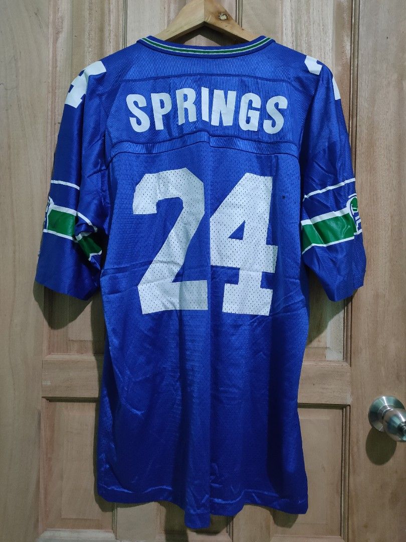 Vintage SHAWN SPRINGS #24 Seattle Seahawks Champion Jersey, Men's ...