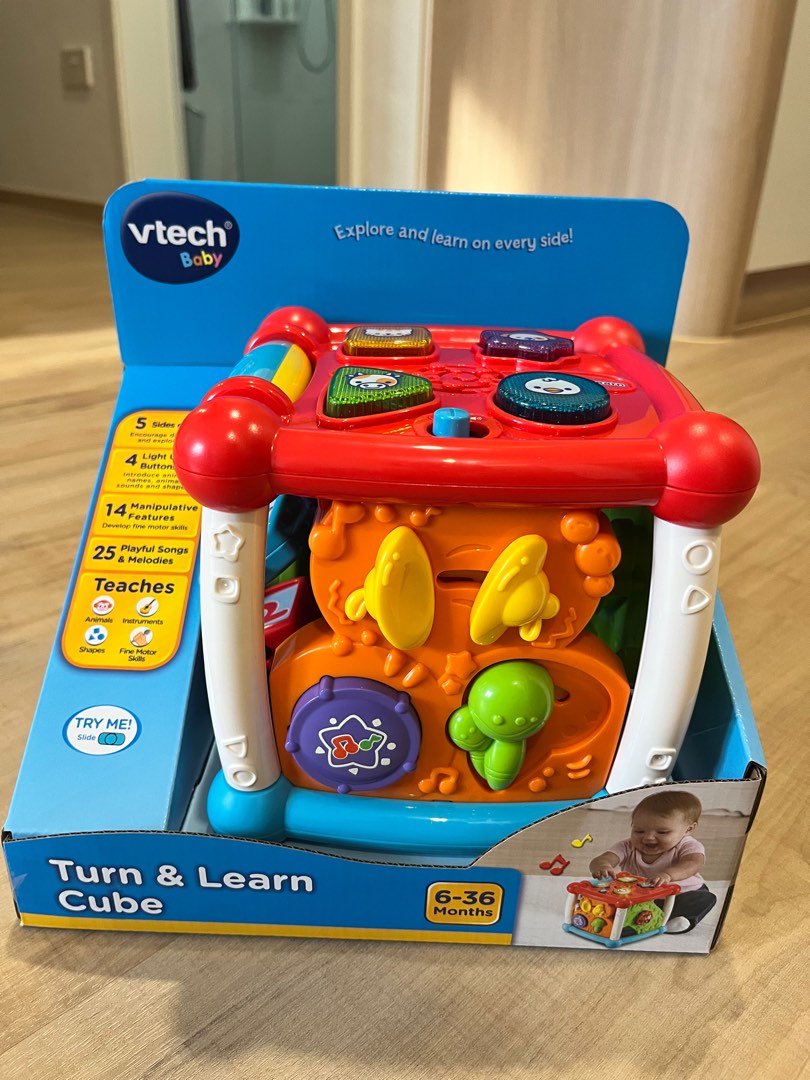 Vtech Learn and Turn Cube, Babies & Kids, Infant Playtime on Carousell