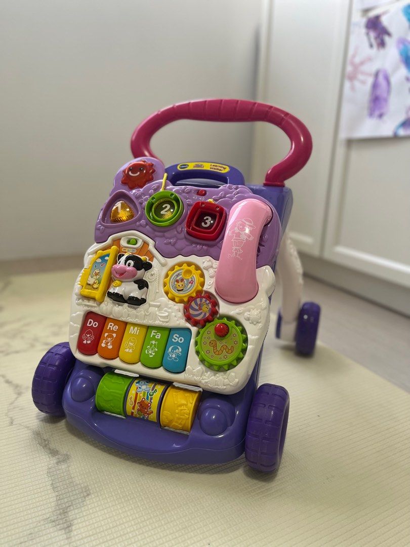 Vtech push walker purple, Babies & Kids, Infant Playtime on Carousell