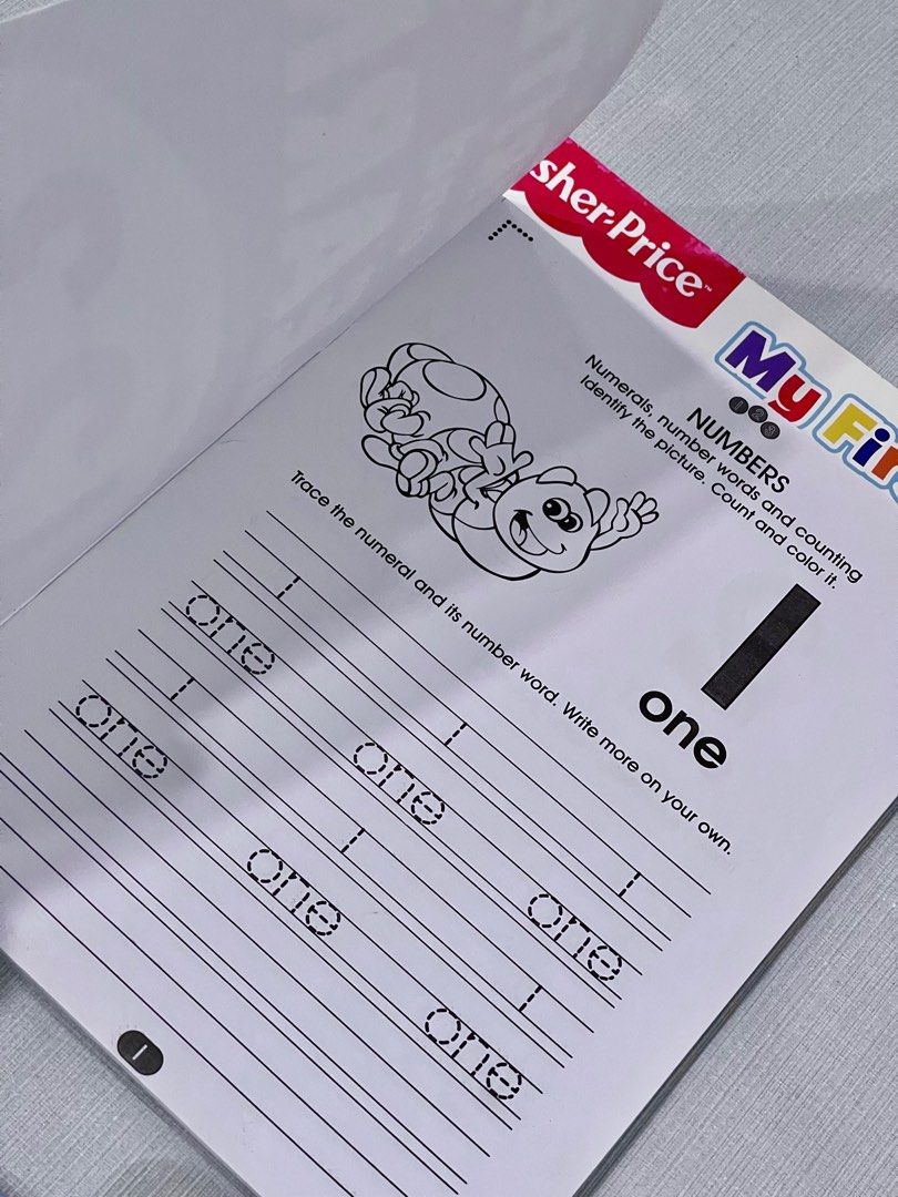 Write & Learning book, Fisher Price Coloring book, Cognitive puzzle ...