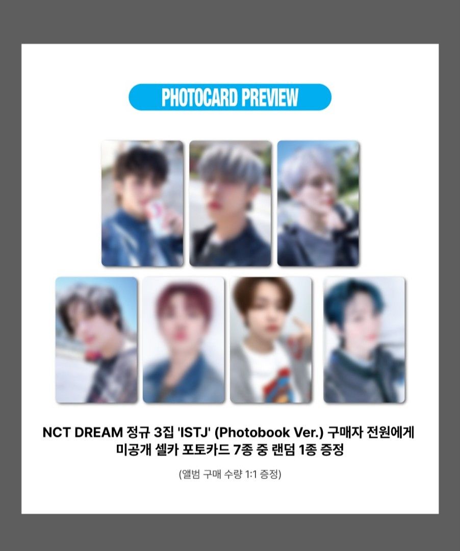 WTS NCT DREAM ISTJ EVERLINE LUCKYDRAW PC MARK RENJUN JAEMIN HAECHAN ...