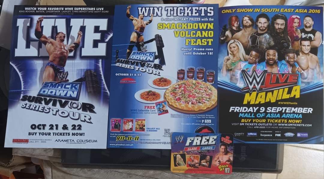WWE in Manila flyers, Hobbies & Toys, Memorabilia & Collectibles, Fan ...