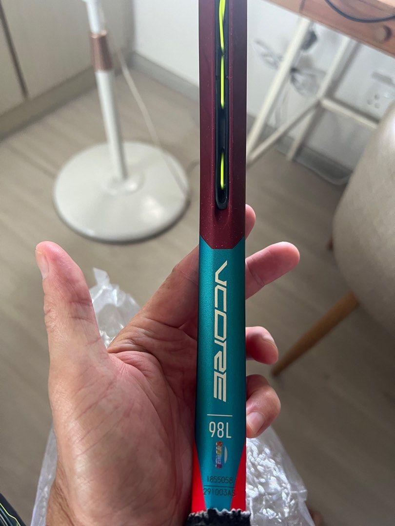 Yonex vcore 98L (light) 285g poly tour pro PTP 17 50/50 lbs strung July 23 - grommet need ...