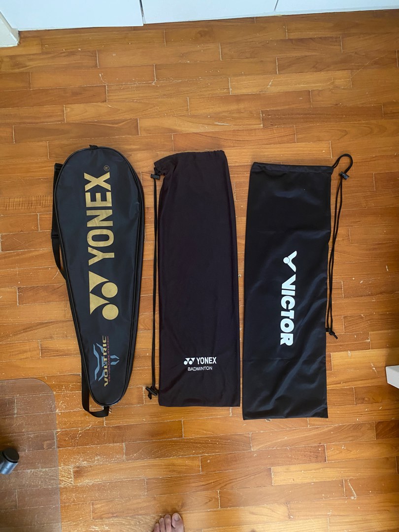 Yonex Victor Cloth Bag & Yonex Voltric Racket Bag, Sports Equipment ...