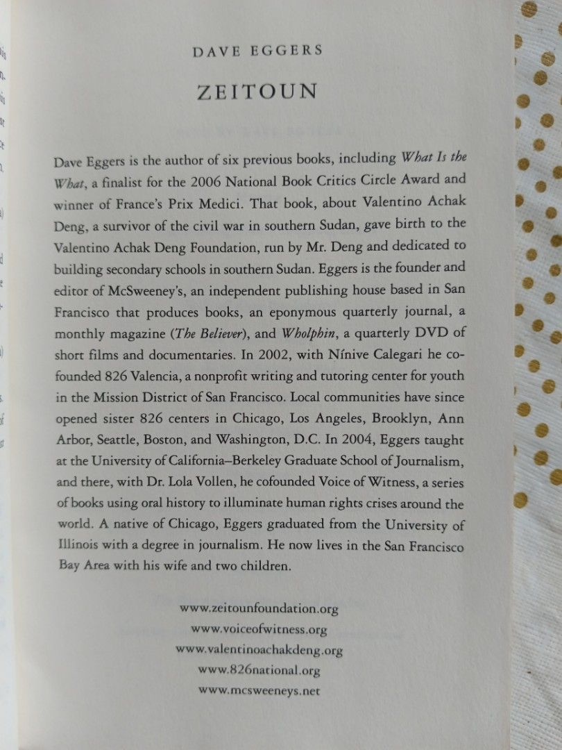 Zeitoun - Dave Eggers on Carousell