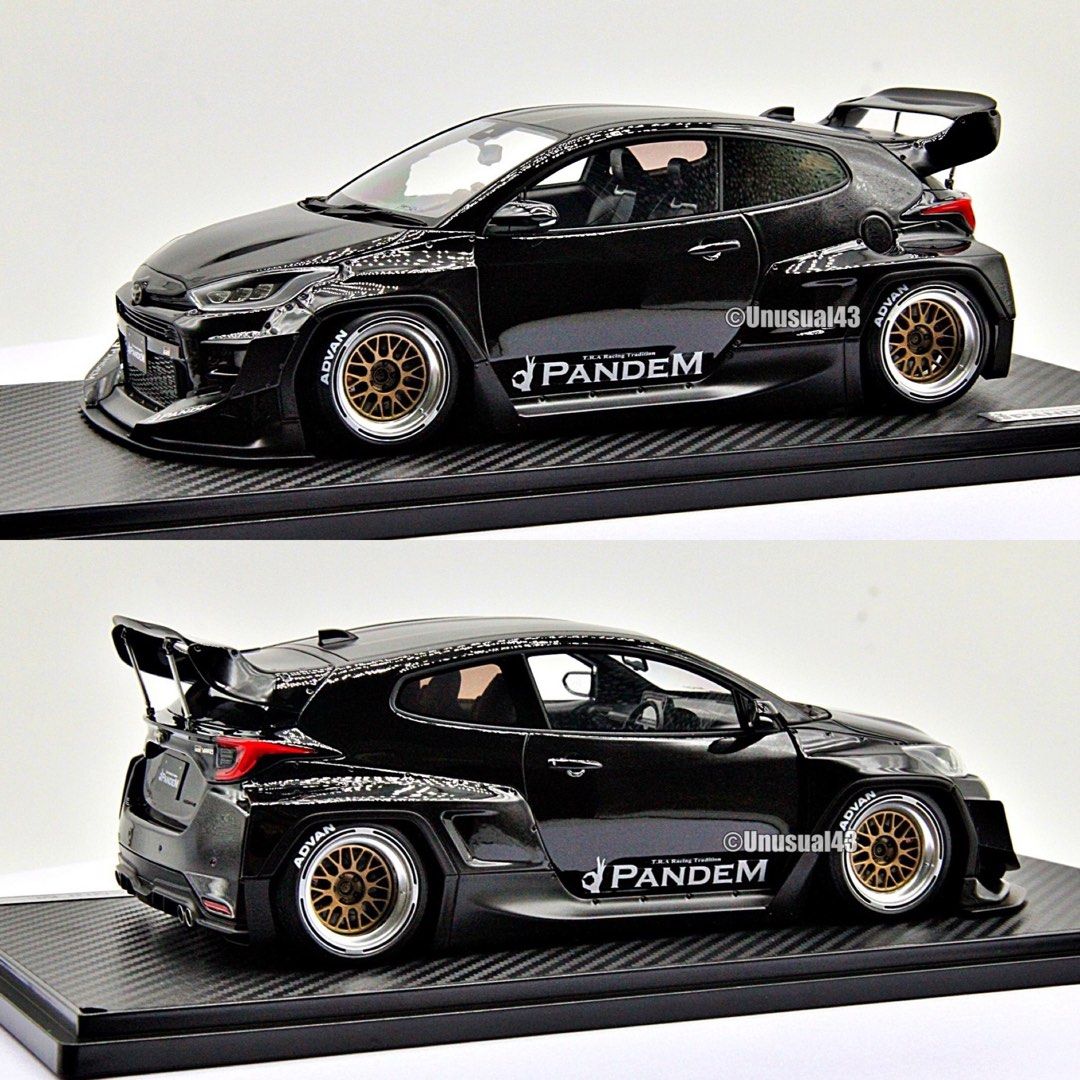 1/18 Ignition Model PANDEM GR Yaris (4BA) Black, Hobbies & Toys, Toys ...