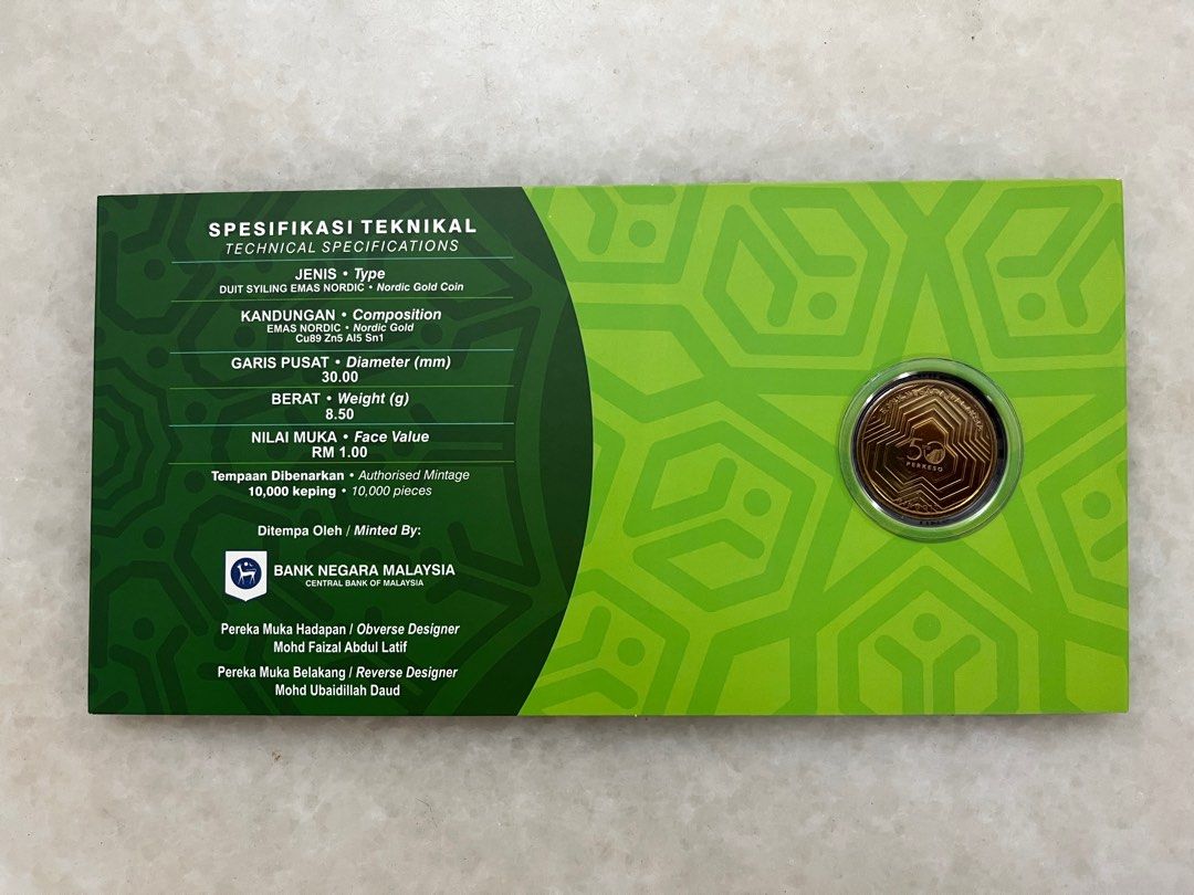 50th Anniversary of SOCSO PERKESO Coin Card 2021, Hobbies & Toys ...