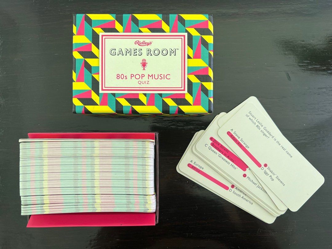 80s Music Quiz card set, Hobbies & Toys, Toys & Games on Carousell