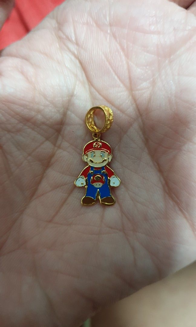 916 gold Super Mario pandora Pdt/charm 1.21g, Women's Fashion, Jewelry ...