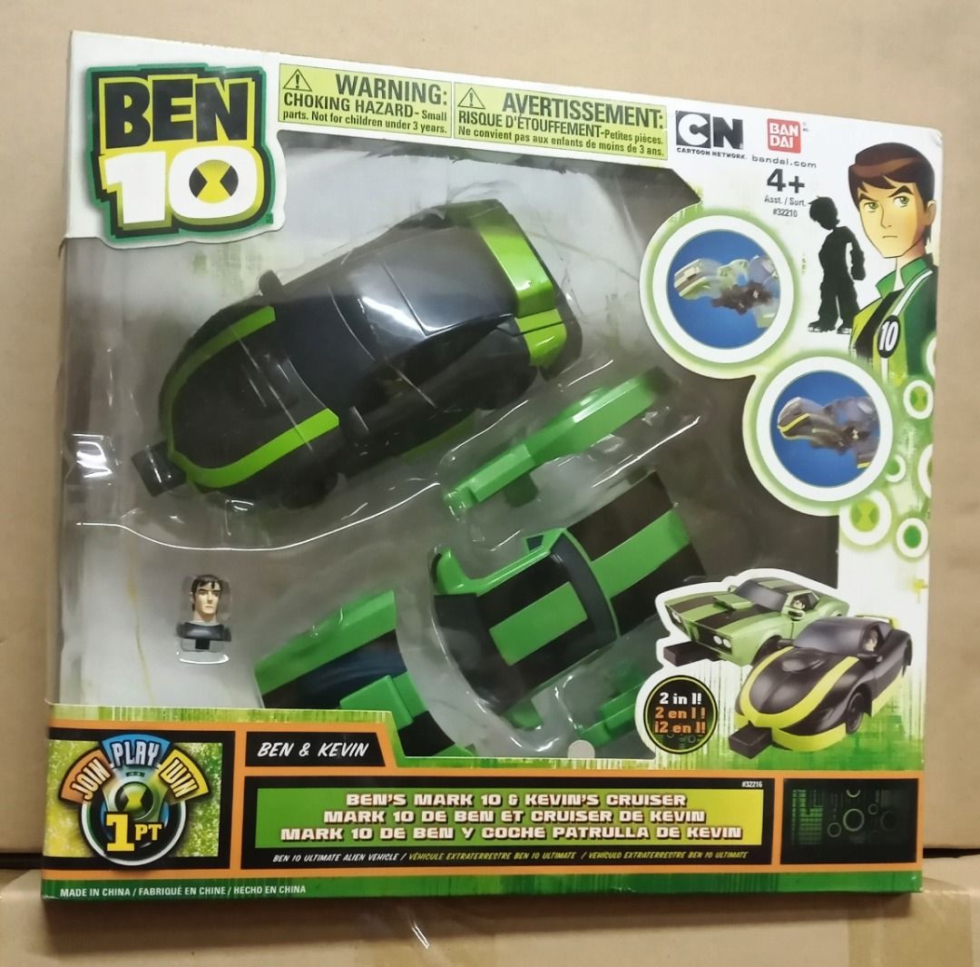 全新 Bandai Ben 10 Ben's Mark 10 & Kevin's Cruiser Car 2 in 1 playset 1盒 ...