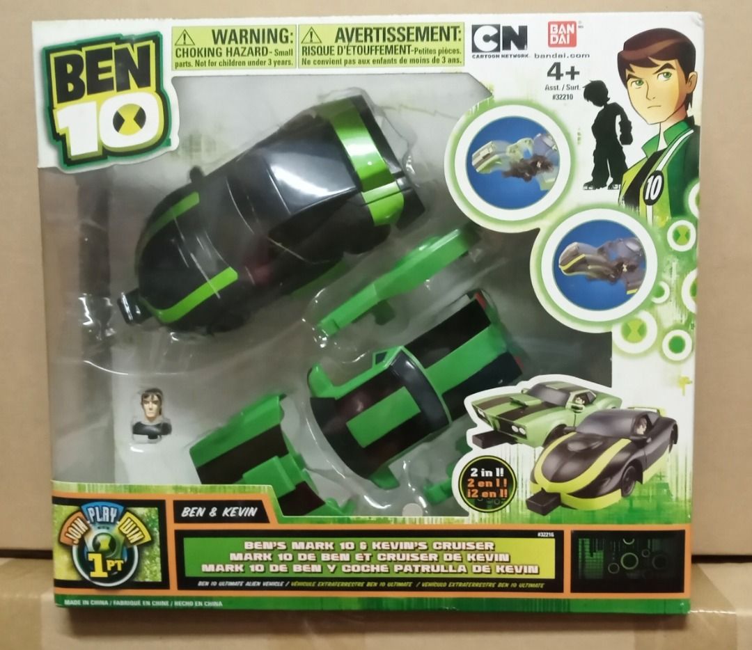 全新 Bandai Ben 10 Ben's Mark 10 & Kevin's Cruiser Car 2 in 1 playset 1盒 ...