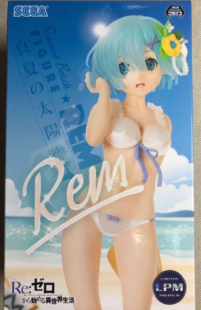 日版全新 Re: zero Re: 從零開始的異世界生活 雷姆 Rem SEGA 真夏の太陽 泳衣 LPM 模型, 興趣及遊戲, 玩具 & 遊戲類 - Carousell