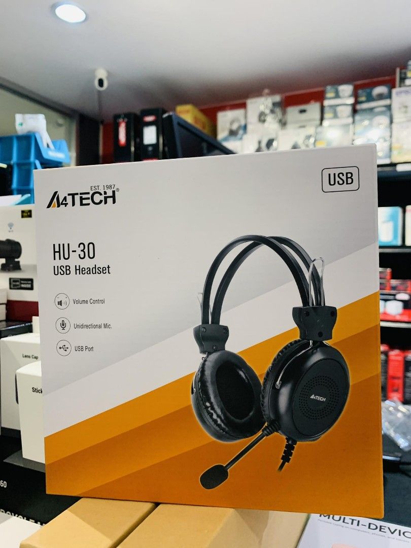 A4Tech HU-30 Comfort Fit Stereo USB Headset on Carousell