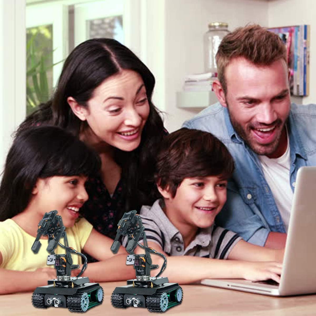 Adeept Rasptank Pro Robot Car Kit Wifi Wireless Smart Robot For Raspberry Pi 4 3b 3b 3 Dof