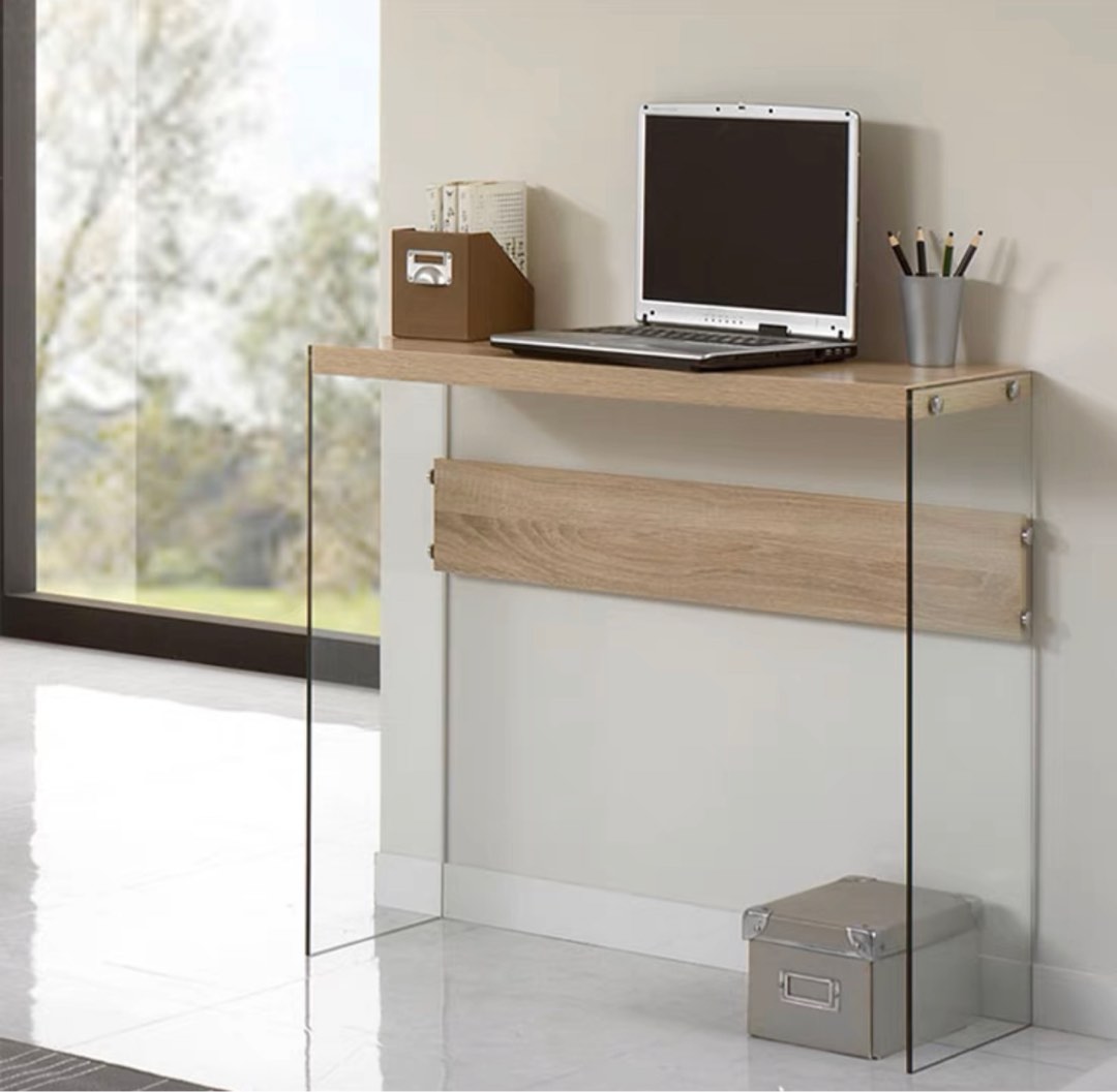 ASHA Japandi White Oak Console Table, Furniture & Home Living ...
