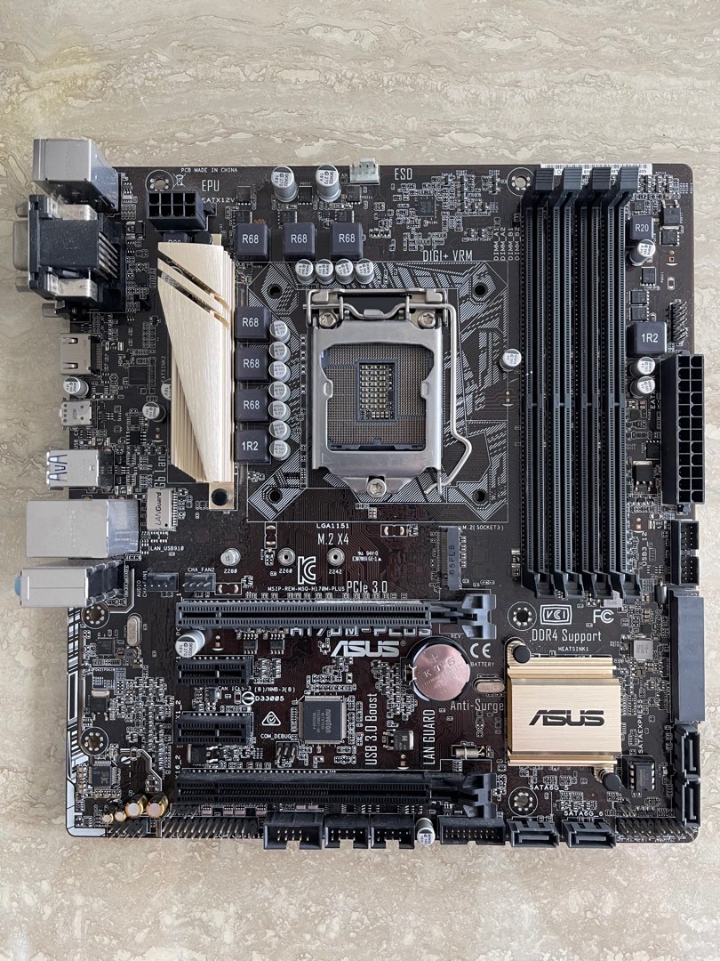 Asus H170M Plus Motherboard, Computers & Tech, Parts & Accessories ...