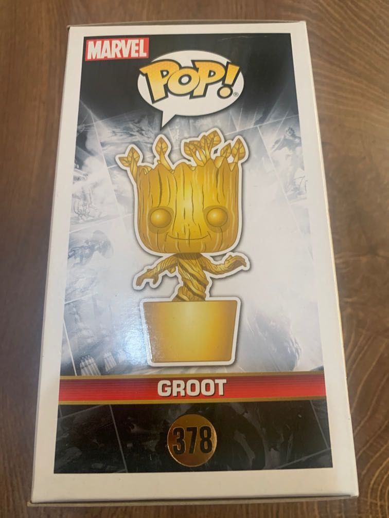 Authentic Marvel Studios Guardians of The Galaxy Groot 378 Gold Version ...
