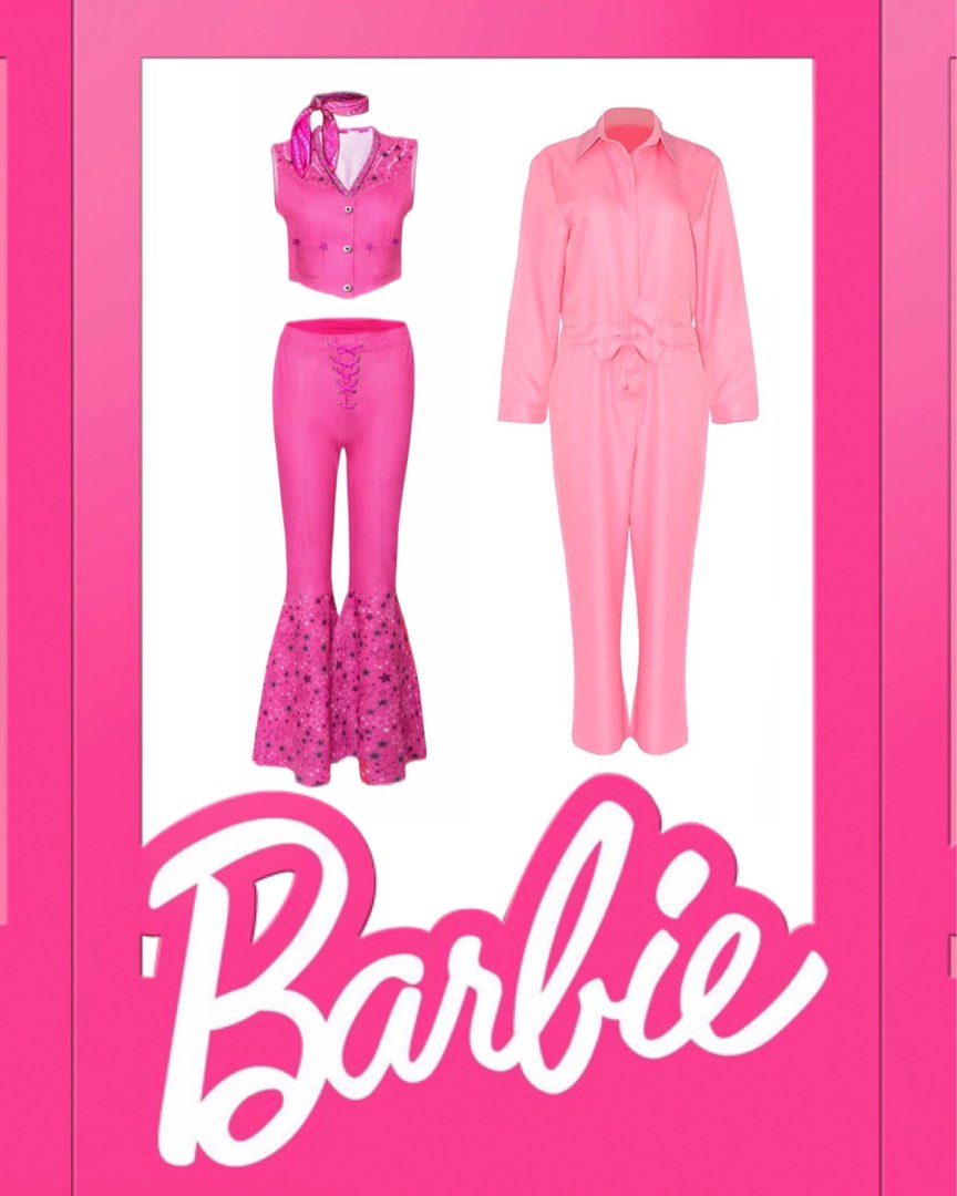 Barbie Cowboy, Barbie Pink Jumpsuit, Women's Fashion, Dresses & Sets ...