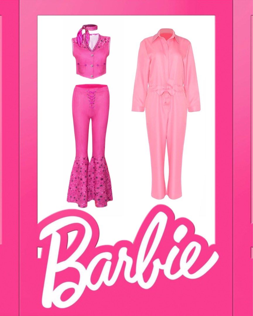 Barbie Cowboy, Barbie Pink Jumpsuit, Women's Fashion, Dresses & Sets ...