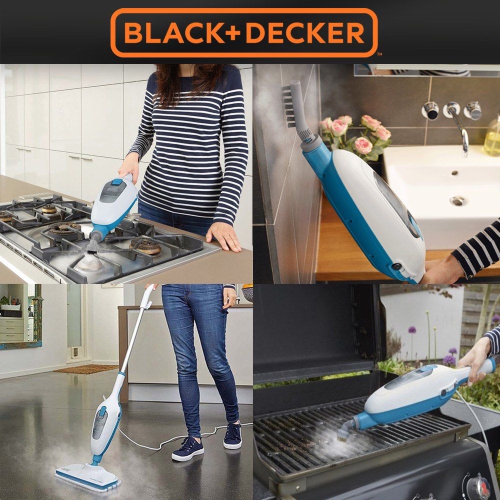 BLACK & DECKER 5 in 1 Steam Mop Steam Cleaner (1300W) FSMH13E5, TV & Home Appliances, Vacuum ...