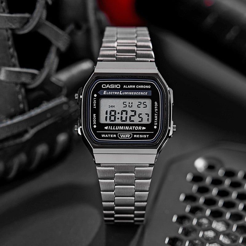 Casio A168 Gun Metal Grey, Men's Fashion, Watches & Accessories ...