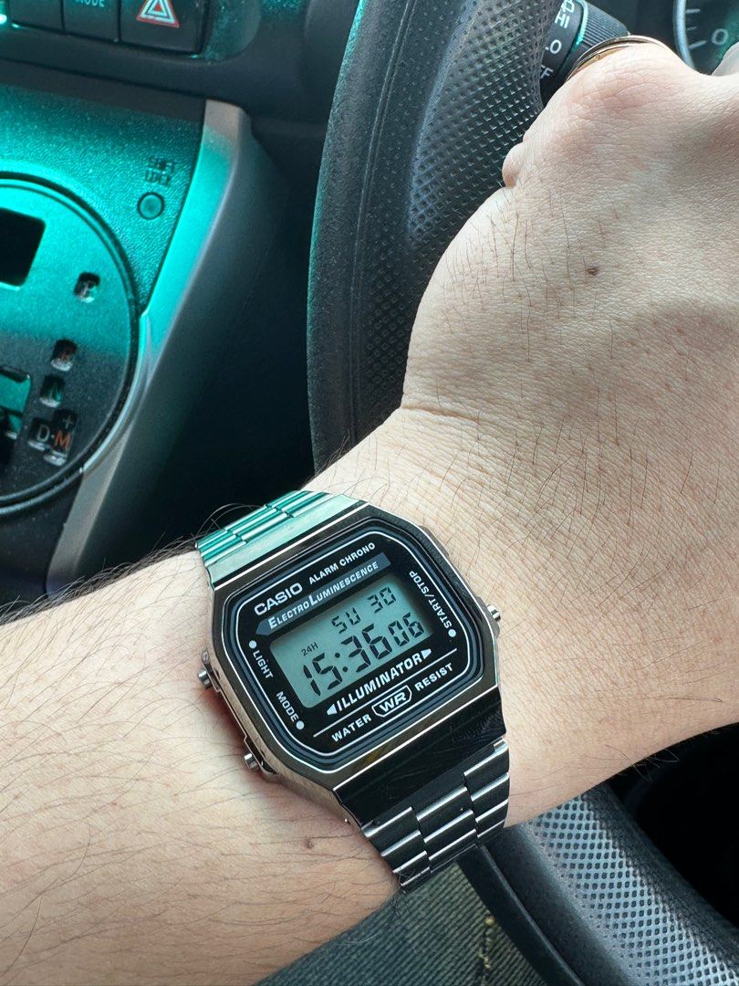 Casio A168 Gun Metal Grey, Men's Fashion, Watches & Accessories ...