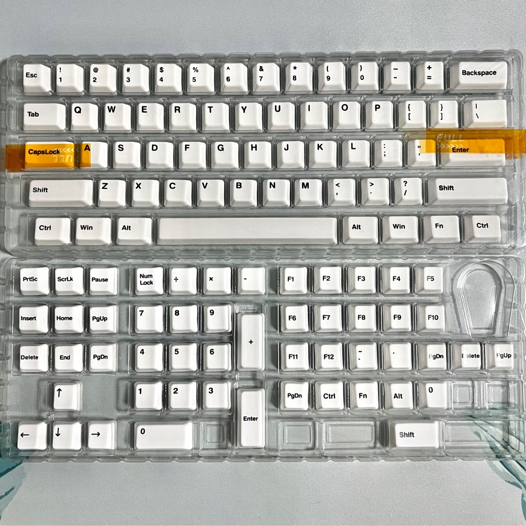 Cerakey ceramic keycaps BoW black on white with legends, Computers ...