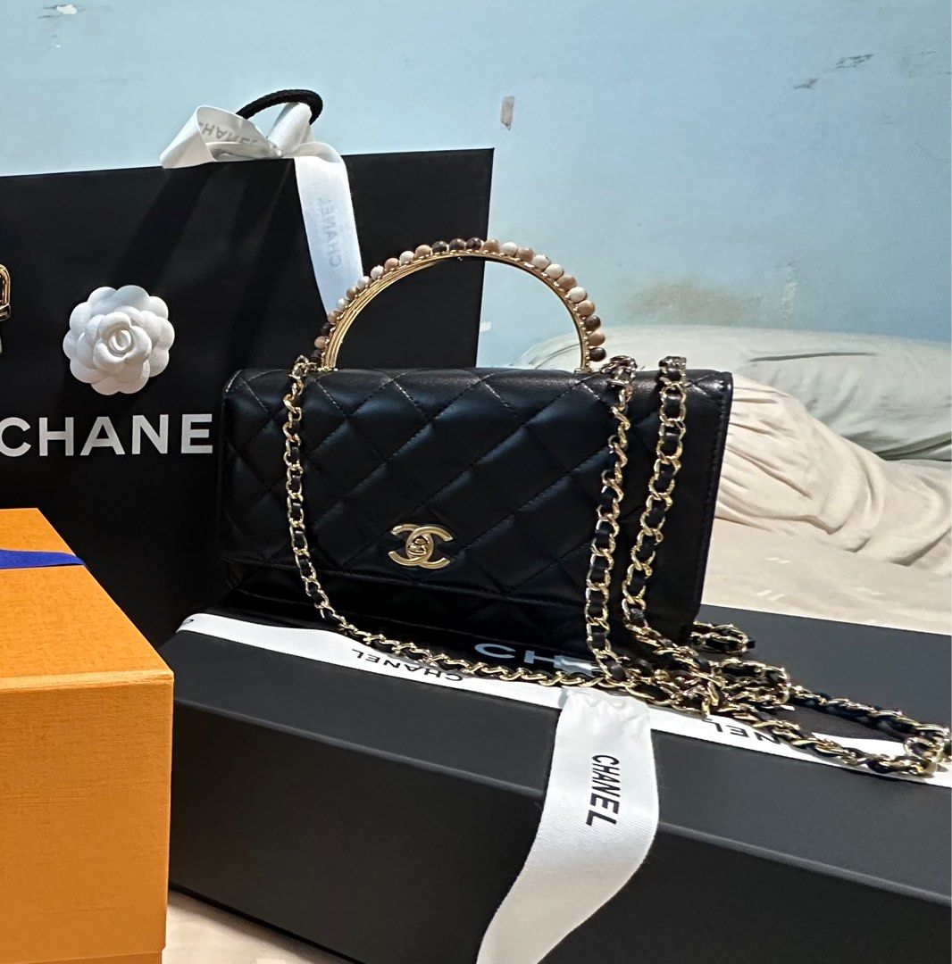 Chanel WOC limited lambskin full bill box receipt MBS July 2023, Luxury ...