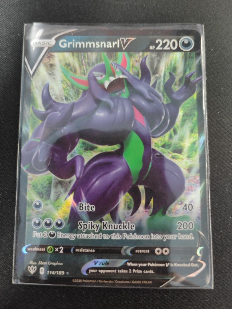 Grimmsnarl V 114/189 Eternatus VMAX 117/189 Galarian Stunfisk V 128/189 ...