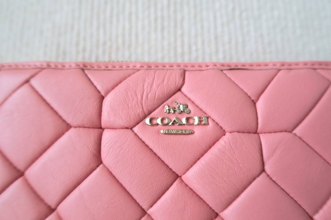 Coach Hexagonal Quilted Leather Long Wallet, Women's Fashion, Bags ...