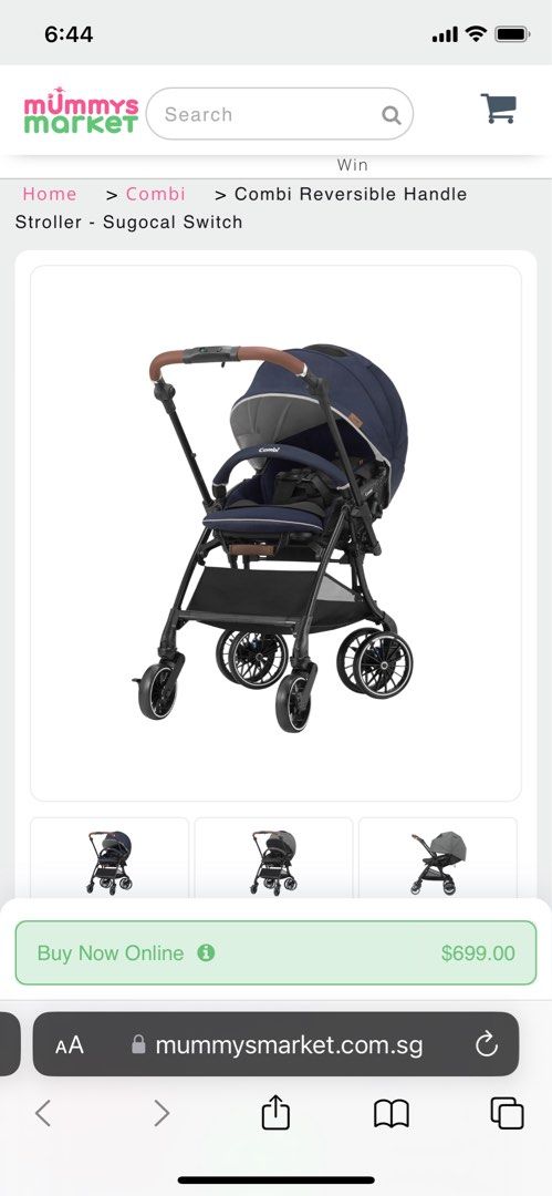 Combi Reversible Handle Stroller - Sugocal Switch, Babies & Kids, Going ...