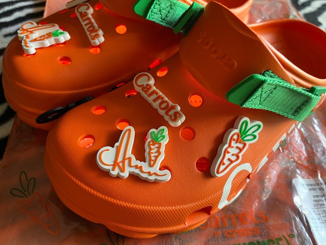 Crocs x Carrots, Men's Fashion, Footwear, Flipflops and Slides on Carousell