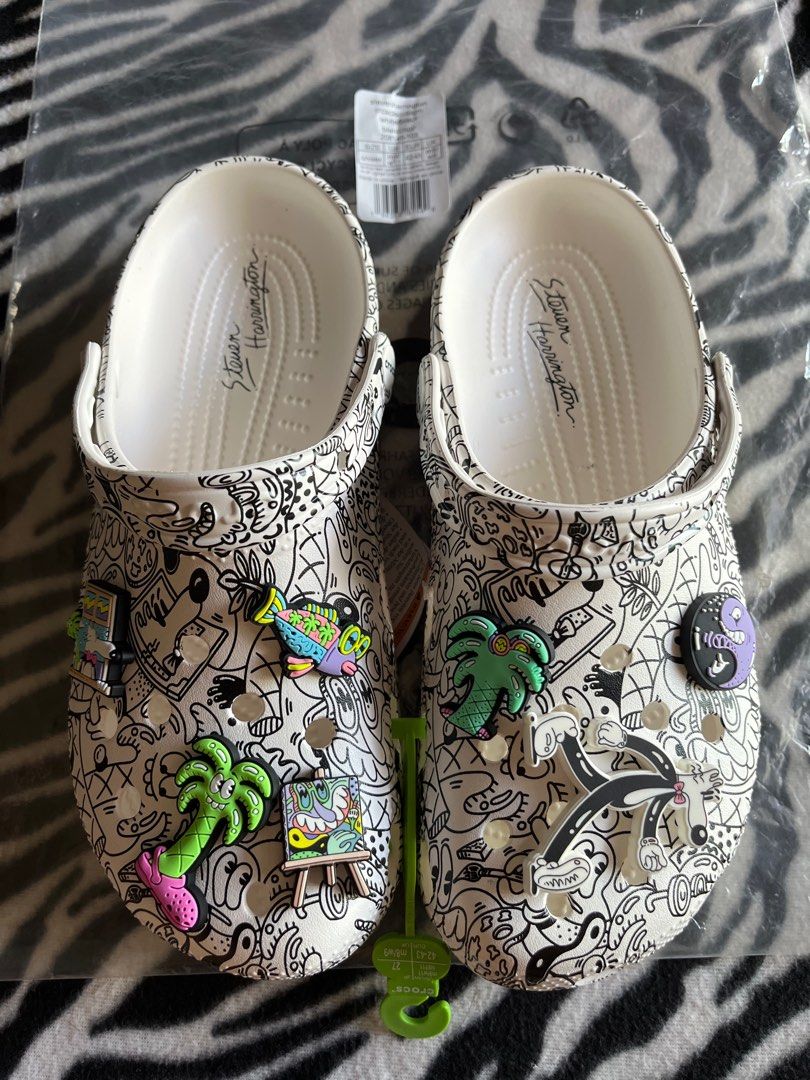 Crocs x Steven Harrington, Men's Fashion, Footwear, Flipflops and ...