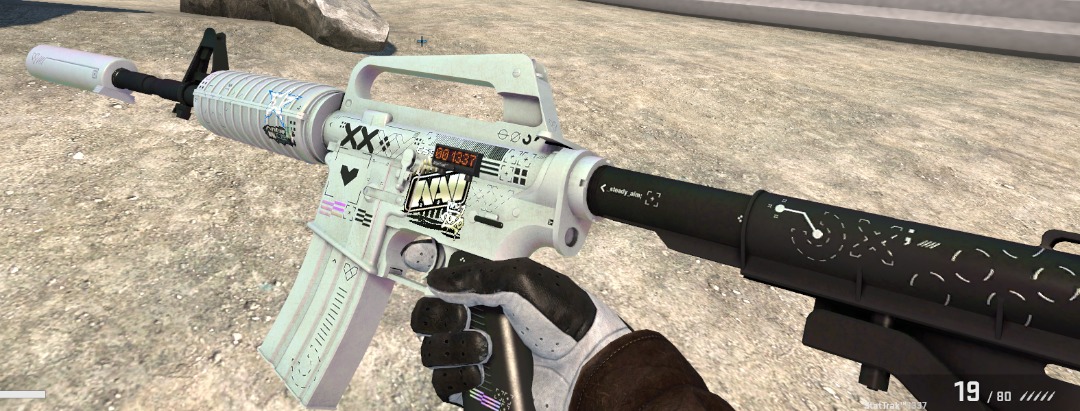 CSGO ST M4A1-S Printstream FT w NAVI(gold) and complexity sticker ...