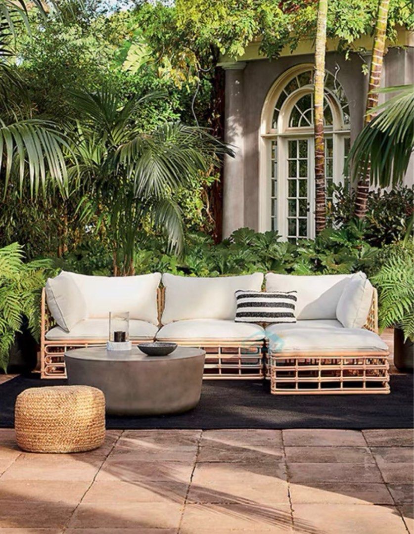 DANIELS Outdoor Rattan Sofa, Furniture & Home Living, Outdoor Furniture ...